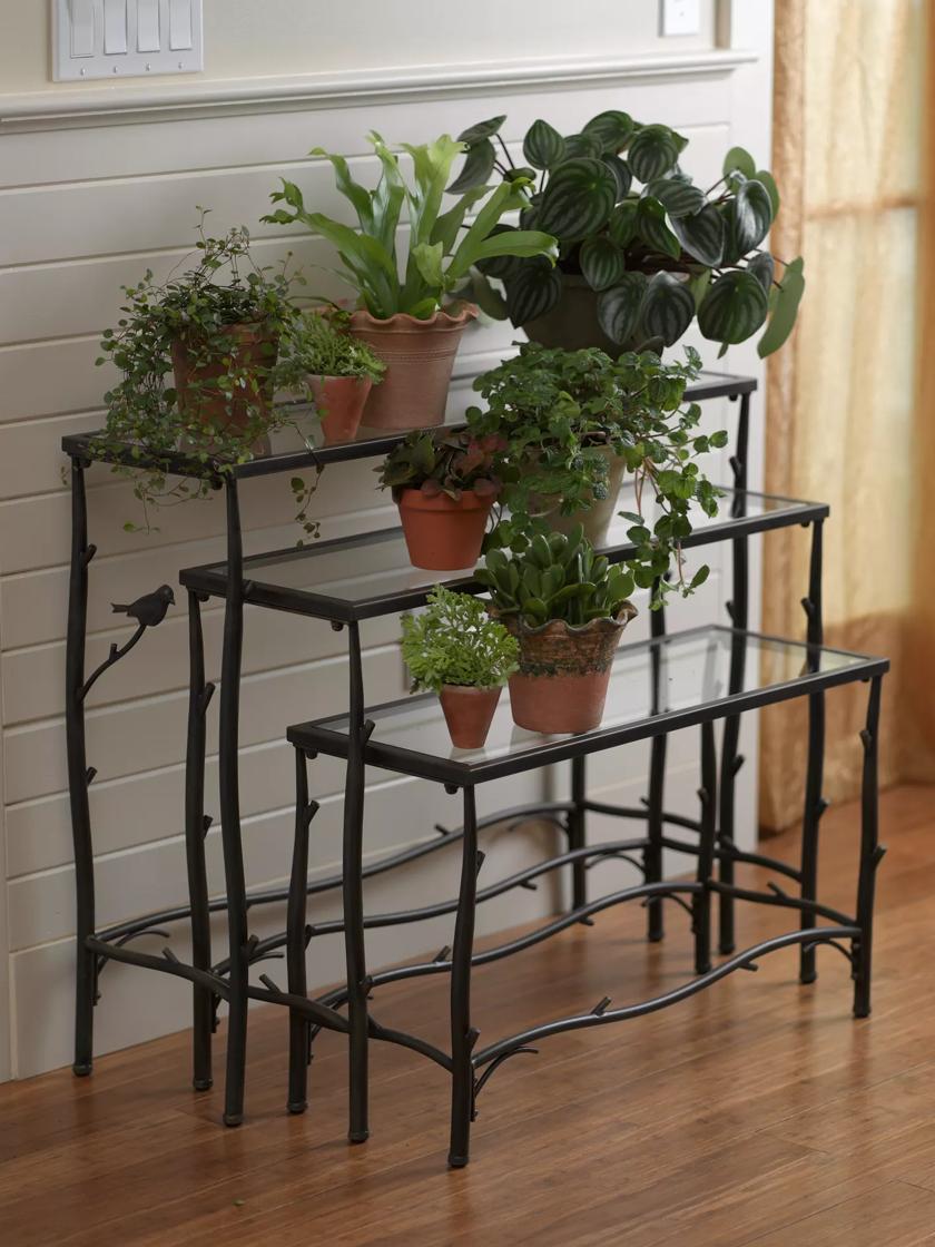 Glass Branch Plant Stand Glass Plant Stand Etsy