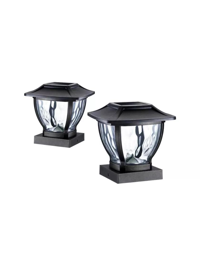 Solar Powered Post Cap, Set of 2 | Gardener's Supply