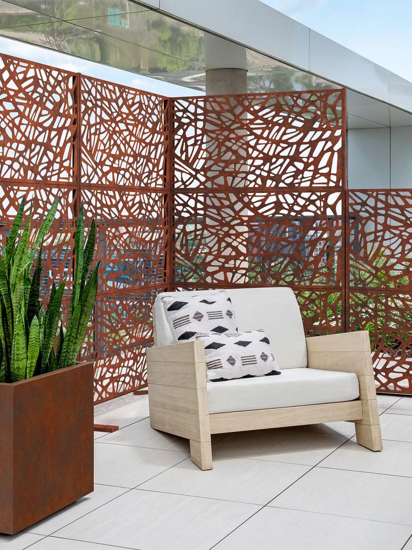 Corrugated Panel Privacy Screen