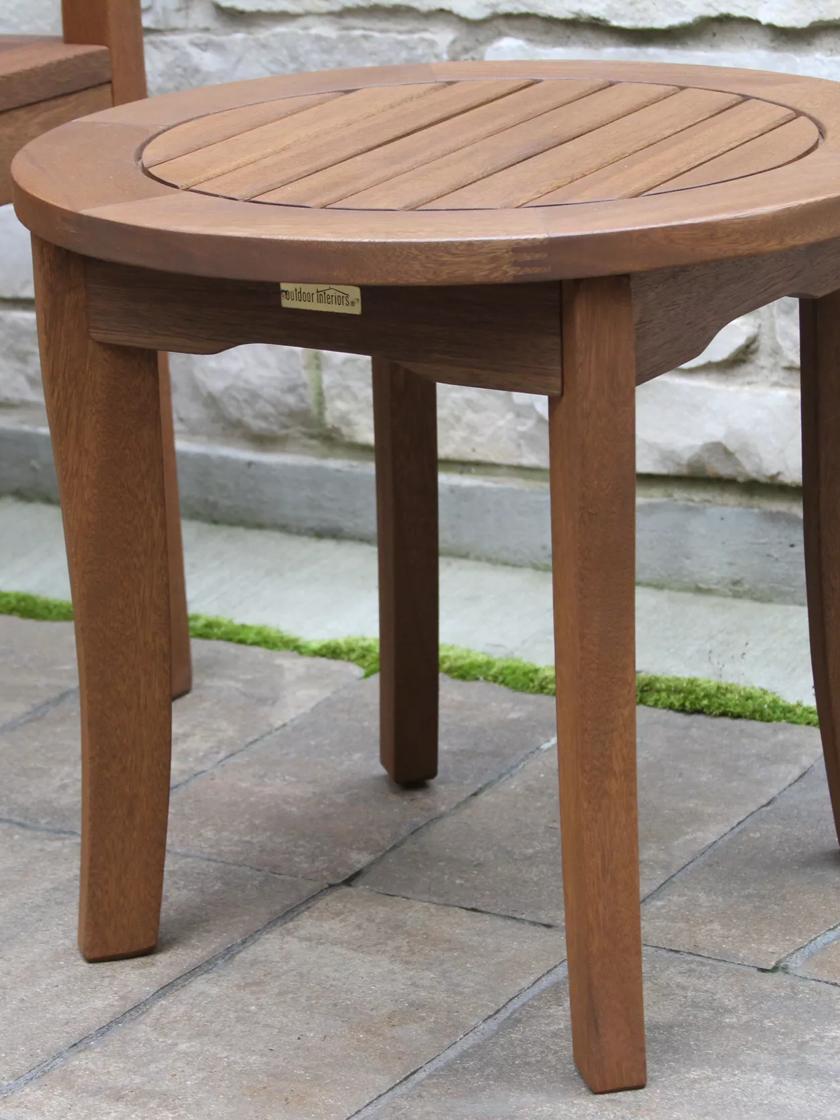 Round Eucalyptus End Table